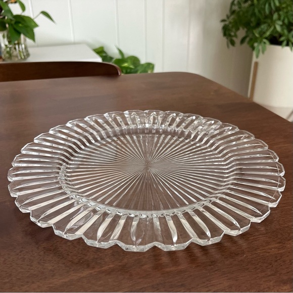 Crate&Barrel | Dining | Large Glass Party Platter | Poshmark